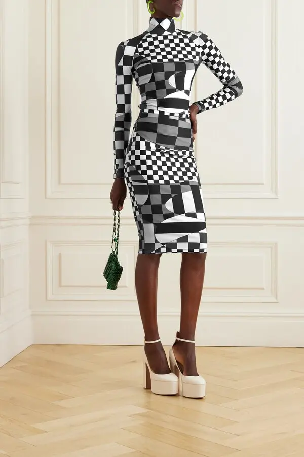 Emilio Pucci Printed Stretch-jersey Skirt
