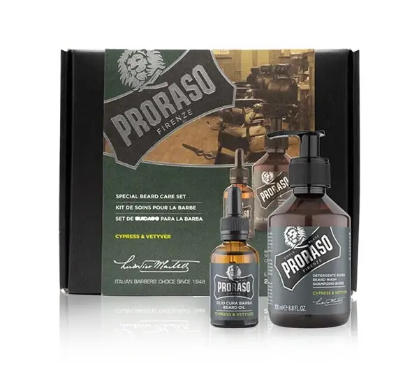 PRORASO 2-pc. Beard Care Set For Full Or Long Beards - No Color