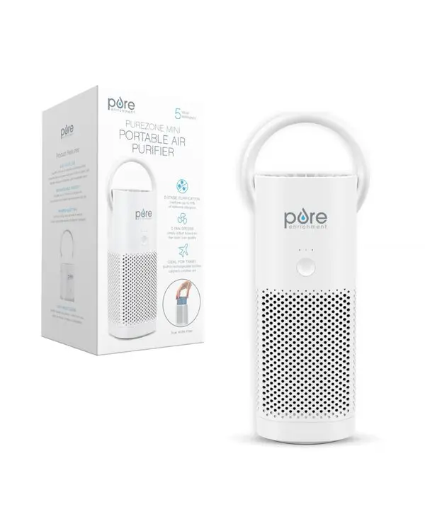 PURE ENRICHMENT True Hepa Small & Portable Air Purifier For On-the-go Use - White