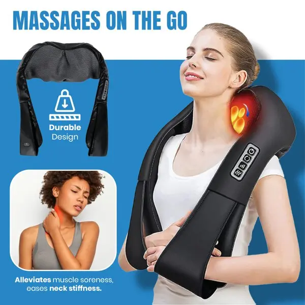 PURSONIC 3d Shiatsu Heating Back And Neck Massager