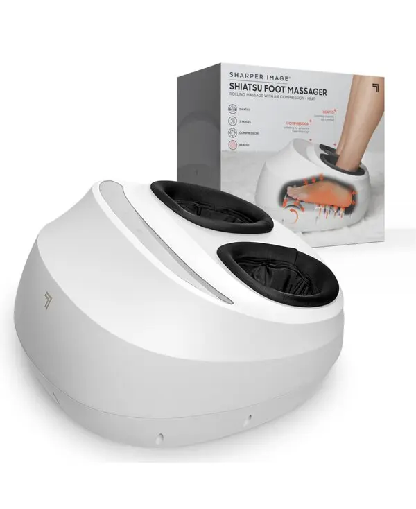 SHARPER IMAGE Shiatsu Foot Massager - White