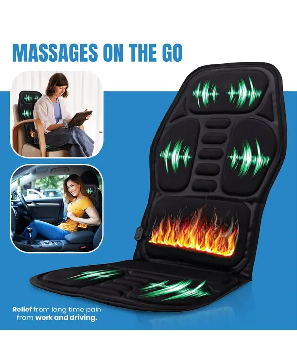PURSONIC Chair Cushion Massager With Heat And Vibration