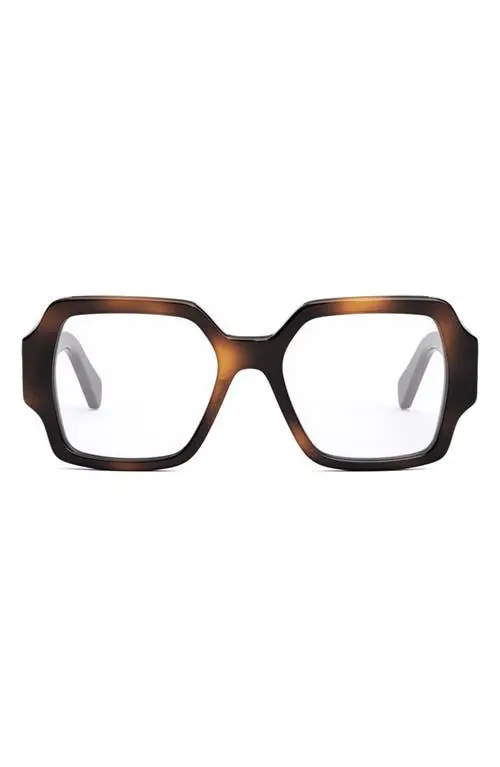 Celine Triomphe Square Frame Reading Glasses - Blonde Havana