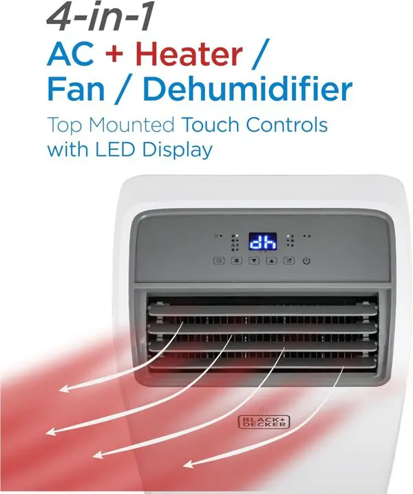 BLACK+DECKER Portable Air Conditioner With Heat