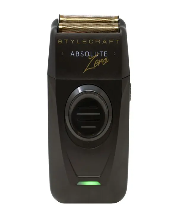 STYLECRAFT Absolute Zero Professional Foil Shaverâ With Built-in Retractable Trimmer - Black