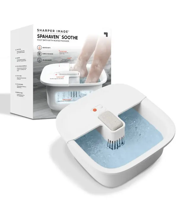 SHARPER IMAGE Spahaven Soothe Heated Foot Bath - White