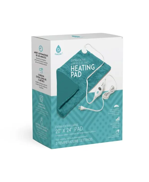 PURSONIC Extra Large Electric Heating Pad - Blue