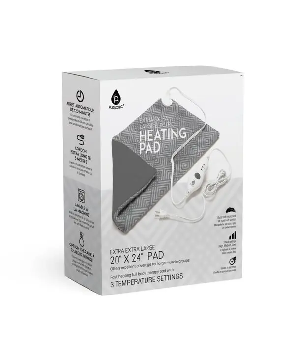 PURSONIC Extra Large Electric Heating Pad - Grey