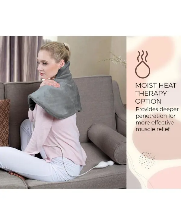 PURSONIC Electric Neck & Shoulder Heating Pad - Grey