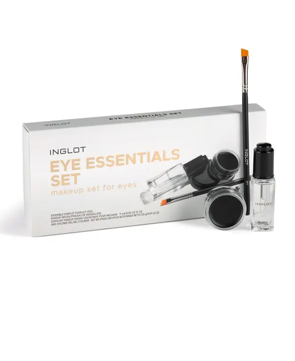INGLOT Eye Essential Set Duraline With Amc Eyeliner Gel 77 And Makeup Brush 31t - Transparent,black