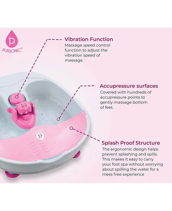PURSONIC Foot Spa Massager With Tea Tree Oil Foot Salt Scrub - Assorted Pre-pack
