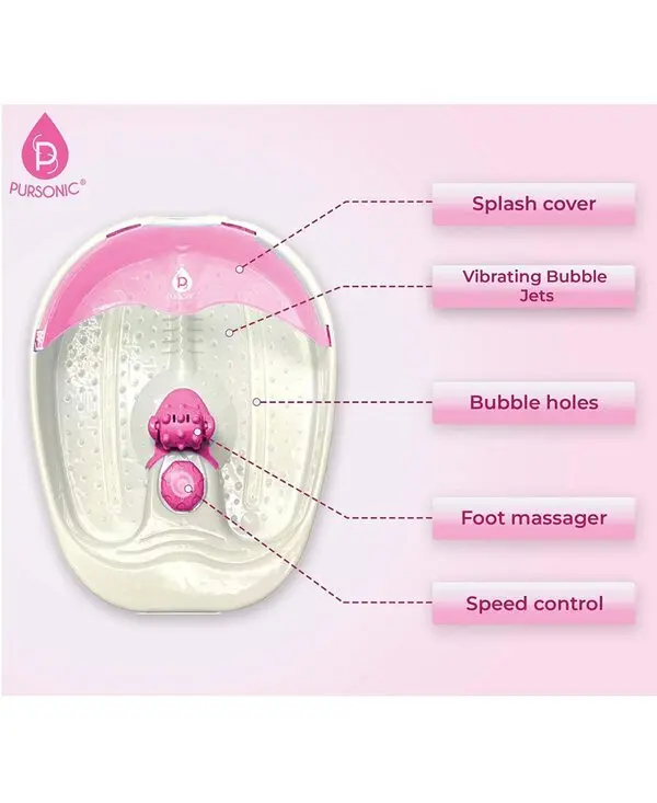 PURSONIC Foot Spa Massager With Tea Tree Oil Foot Salt Scrub - Assorted Pre-pack