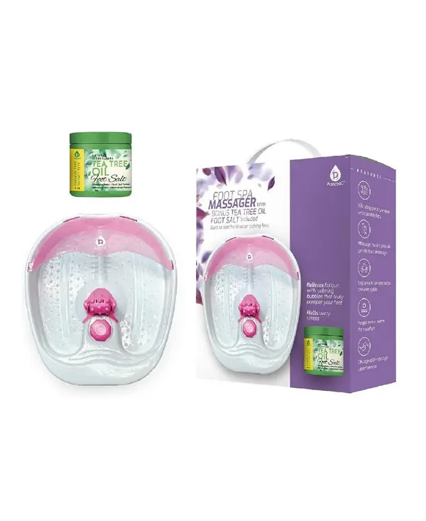 PURSONIC Foot Spa Massager With Tea Tree Oil Foot Salt Scrub - Assorted Pre-pack