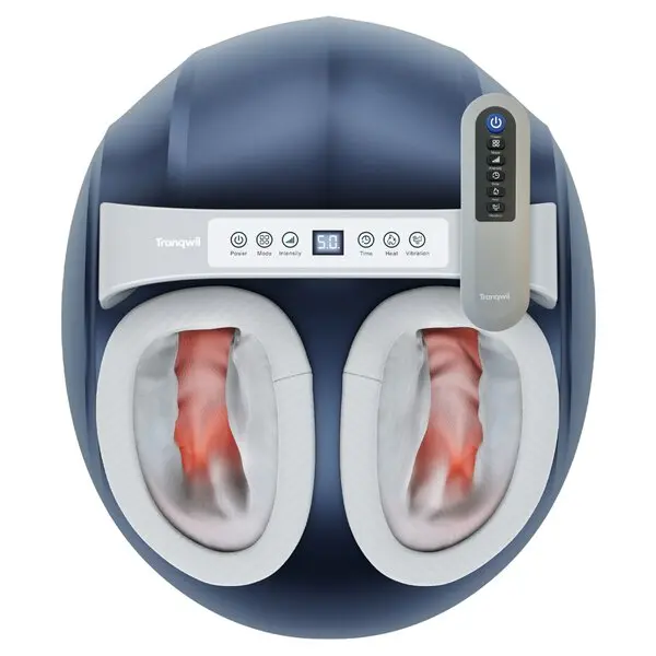 TRANQWIL Shiatsu Foot Massager Machine With Heat - Blue
