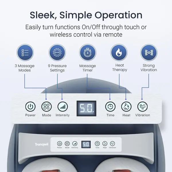 TRANQWIL Shiatsu Foot Massager Machine With Heat