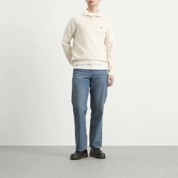 Dickies Oakport Quarter Zip Sweat - Whitecap Grey