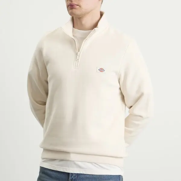 Dickies Oakport Quarter Zip Sweat - Whitecap Grey