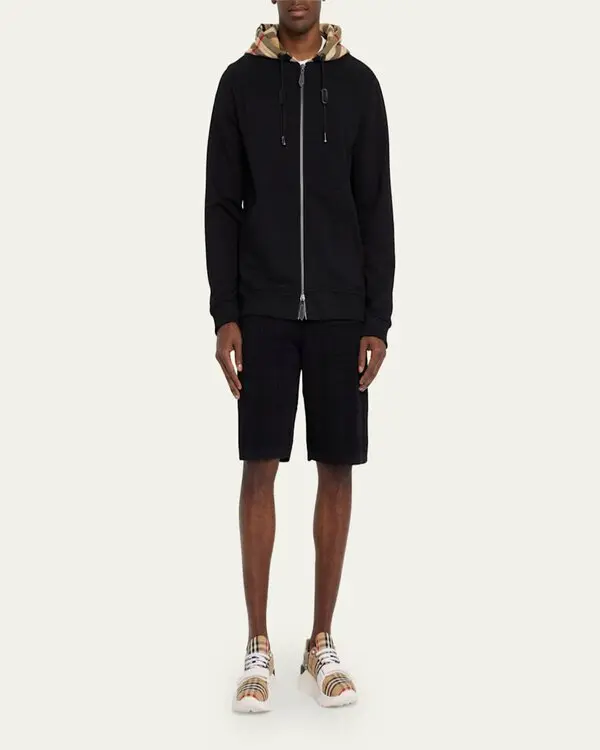 Burberry Samuel Full-zip Check Hoodie