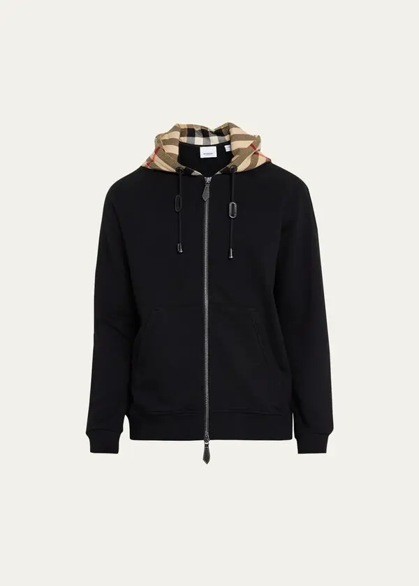 Burberry Samuel Full-zip Check Hoodie