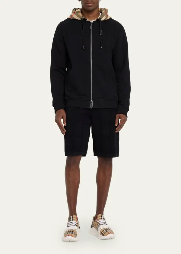 Burberry Samuel Full-zip Check Hoodie