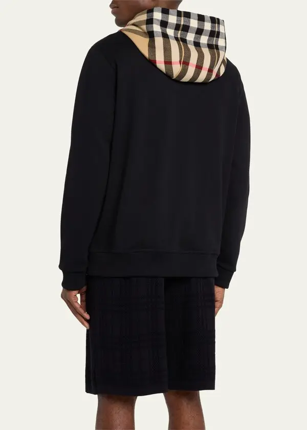 Burberry Samuel Full-zip Check Hoodie