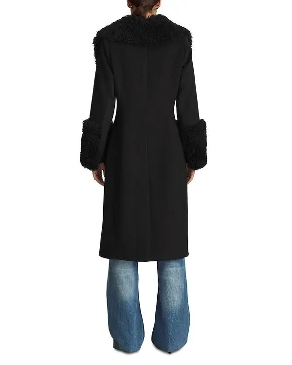 Dawn Levy Athena Shearling Trim Coat