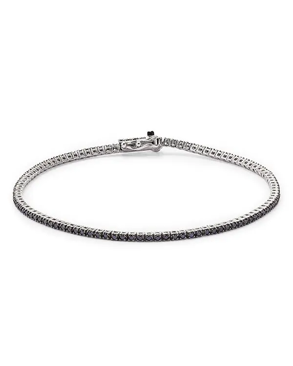 Bloomingdale'S Black Diamond Tennis Bracelet - Black/white