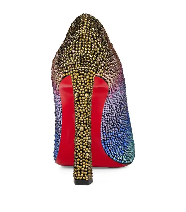 CHRISTIAN LOUBOUTIN Condora Strass Rainbow Pumps 100