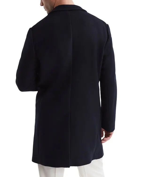 REISS Gable Overcoat - Navy