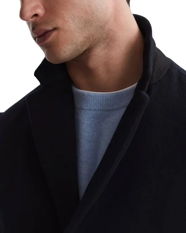 REISS Gable Overcoat - Navy