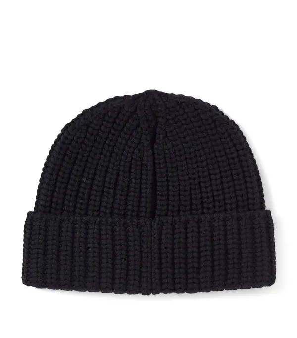 JIMMY CHOO Yuki Virgin Wool Beanie - Black