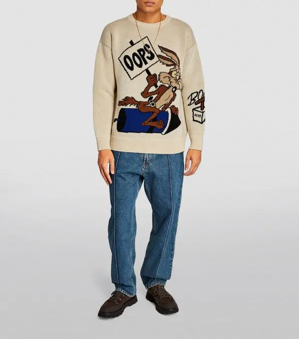 レア 極美品 Alanui アラヌイ LOONEY TUNES セーター ニット Alanui X Looney Tunes Virgin Wool Sweater - Ivory | Editorialist