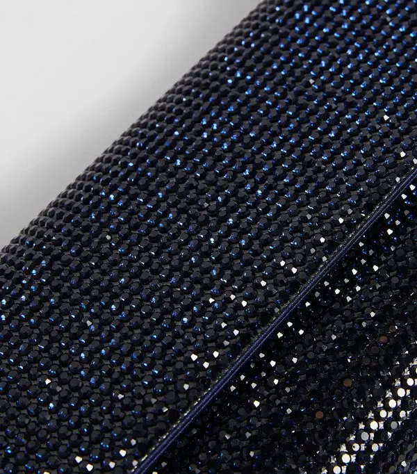 Judith Leiber Perry Crystal-embellished Clutch - Navy