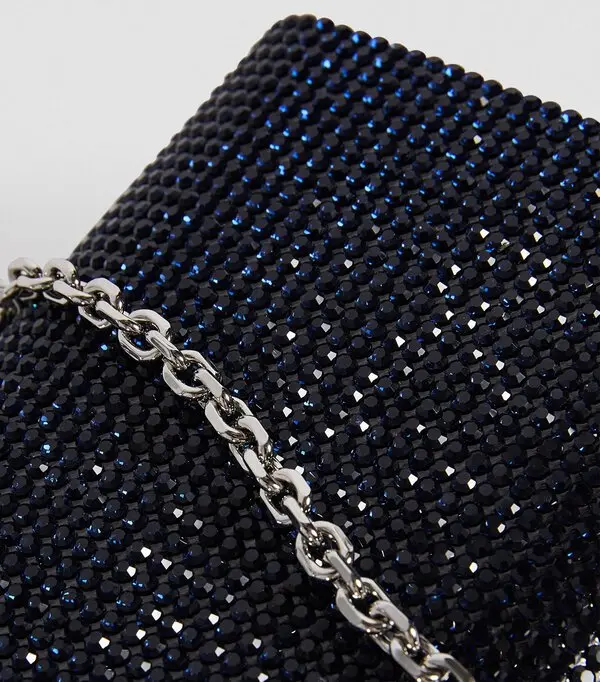 Judith Leiber Perry Crystal-embellished Clutch - Navy