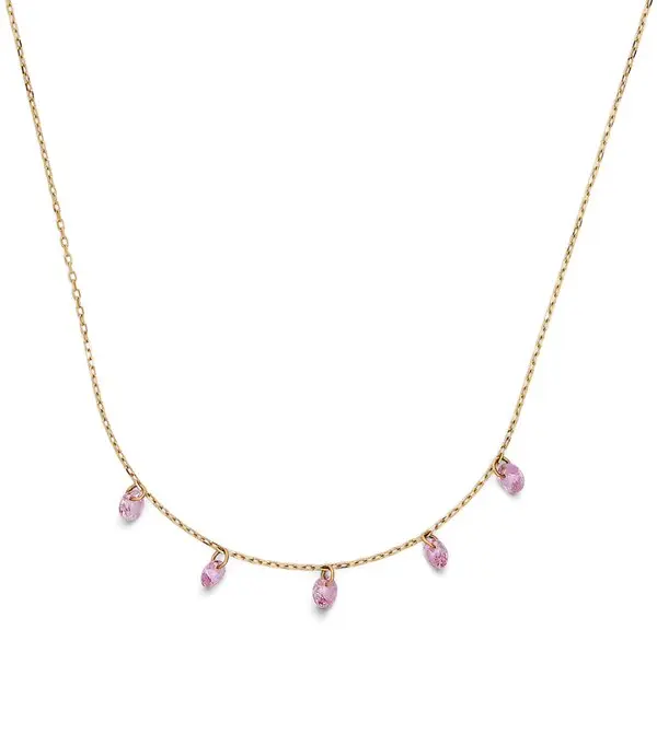 PERSEE Yellow And Sapphire La Vie En Rose Necklace - Gold
