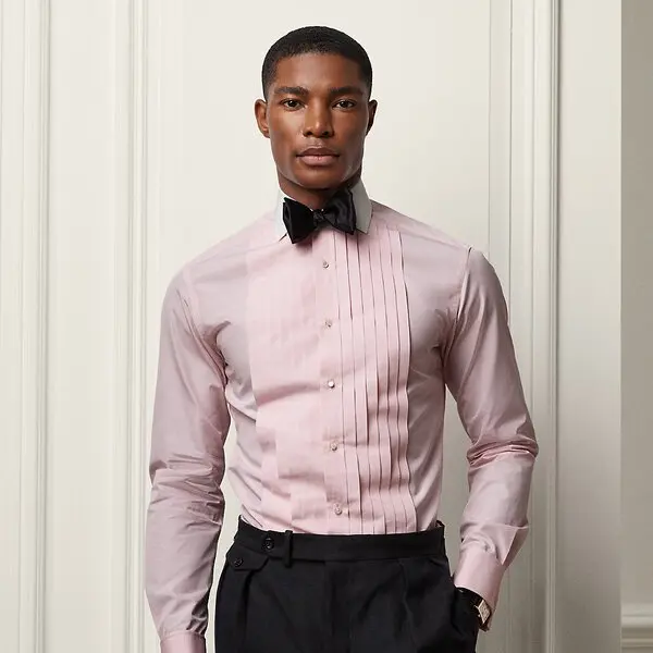 Ralph Lauren Slim Fit French Cuff Tuxedo Shirt