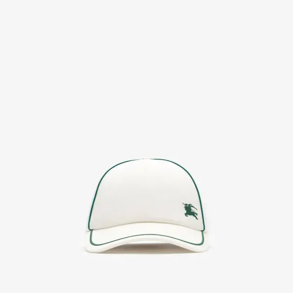 Burberry Ekd Cotton Baseball Cap - Chalk White