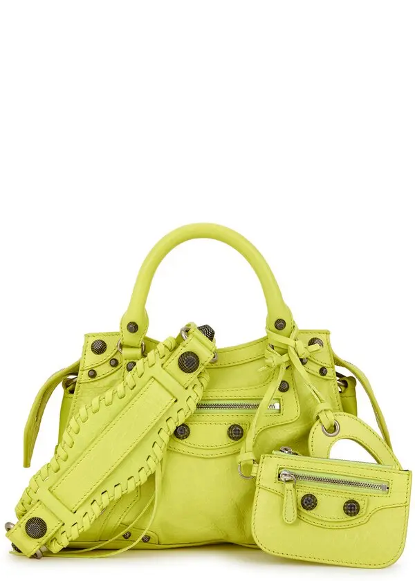 Balenciaga Neo Cagole City Xs Leather Top Handle Bag, Top Handle Bag