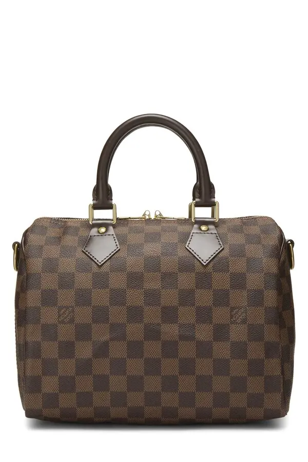 LOUIS VUITTON Damier Ebene Speedy Bandouliere 25 - Brown