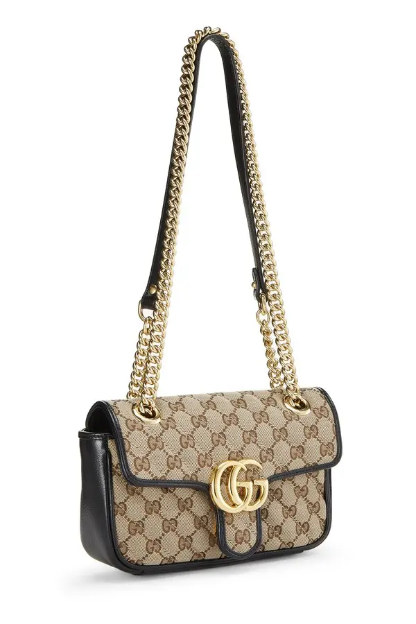 Gucci Original Gg Canvas Marmont Shoulder Bag Mini