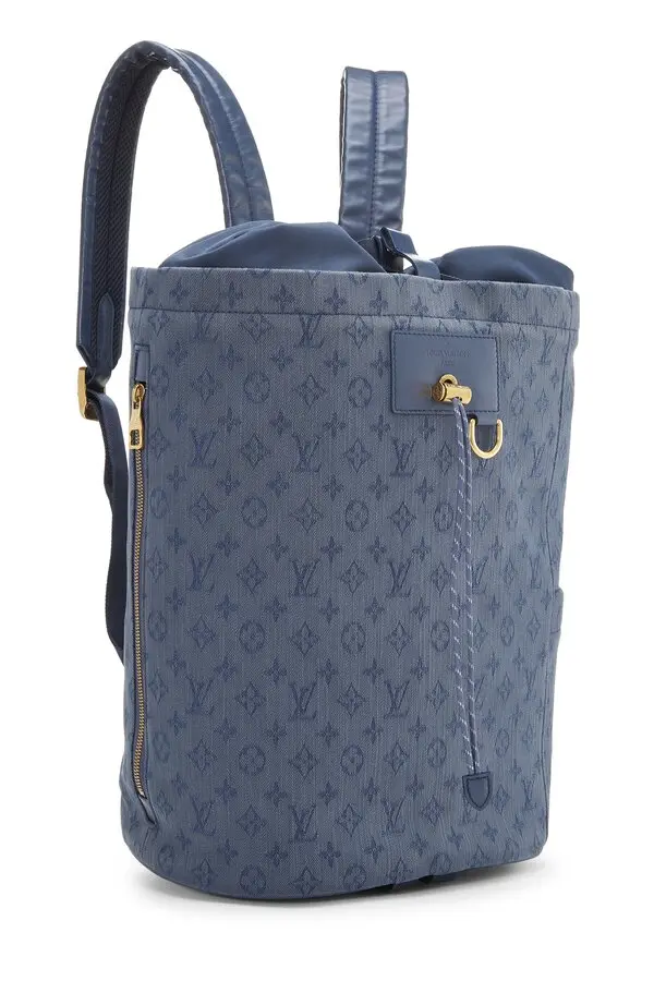 LOUIS VUITTON Monogram Denim Chalk Backpack