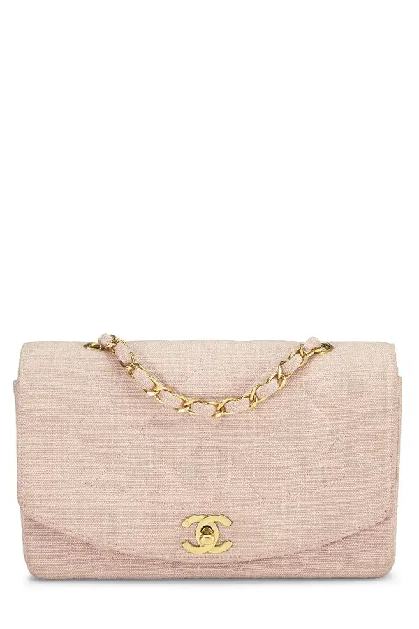 Chanel Linen Diana Flap Bag