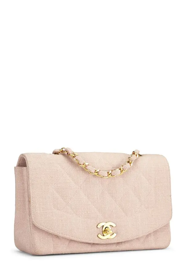 Chanel Linen Diana Flap Bag