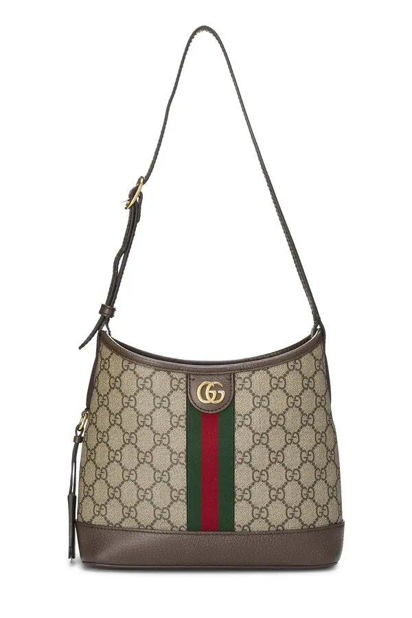 Gucci Original Gg Supreme Ophidia Shoulder Bag - Brown