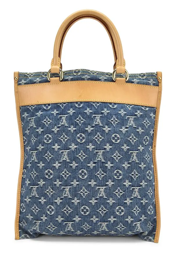 LOUIS VUITTON Monogram Denim Flat Shopper