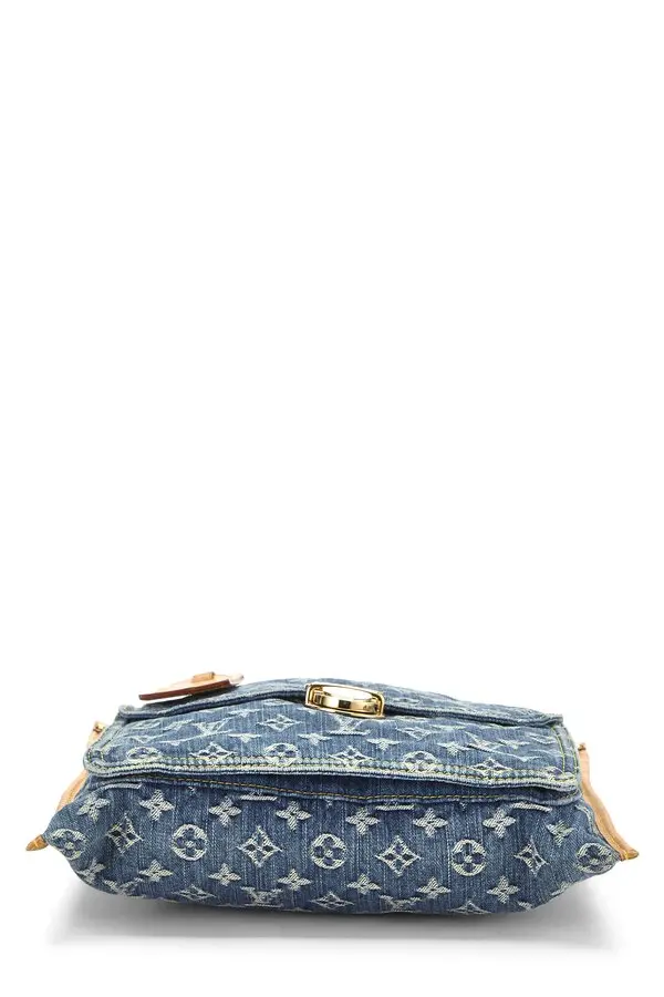 LOUIS VUITTON Monogram Denim Flat Shopper