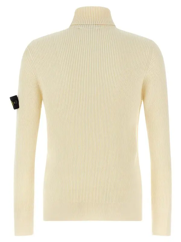 Stone Island Wool High Neck Sweater - White