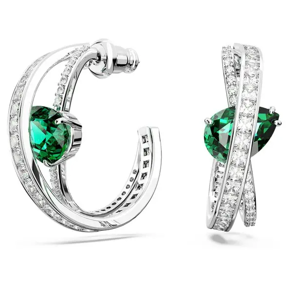 SWAROVSKI Hyperbola Hoop Earrings - Green