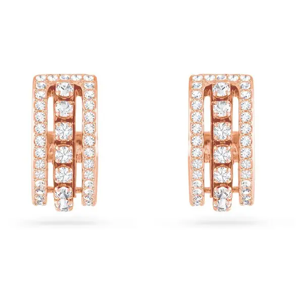 SWAROVSKI Hyperbola Hoop Earrings - White