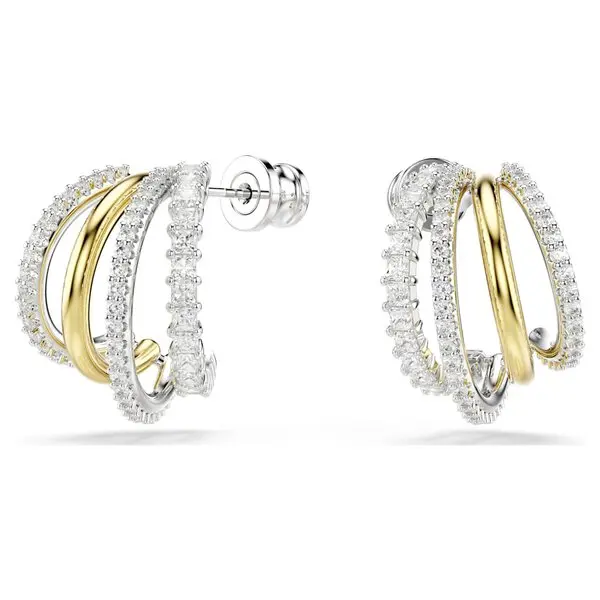 SWAROVSKI Hyperbola Hoop Earrings - White